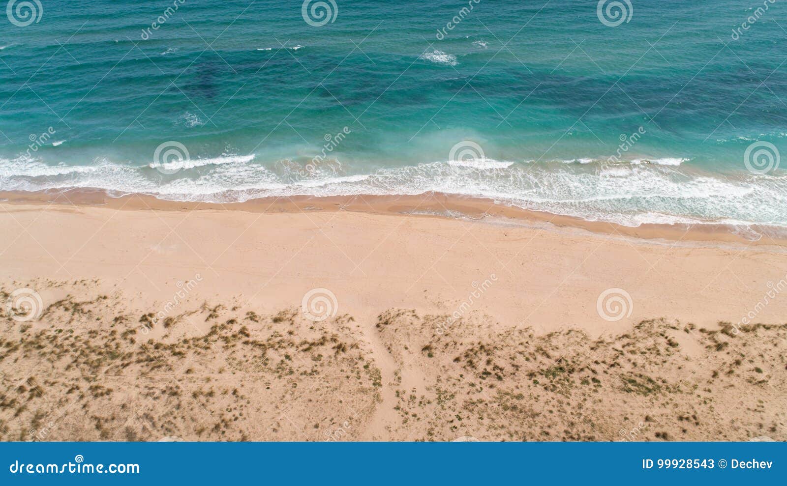 Aerial View Landscape Scene of Empty Tropical Beach Stock Image - Image ...