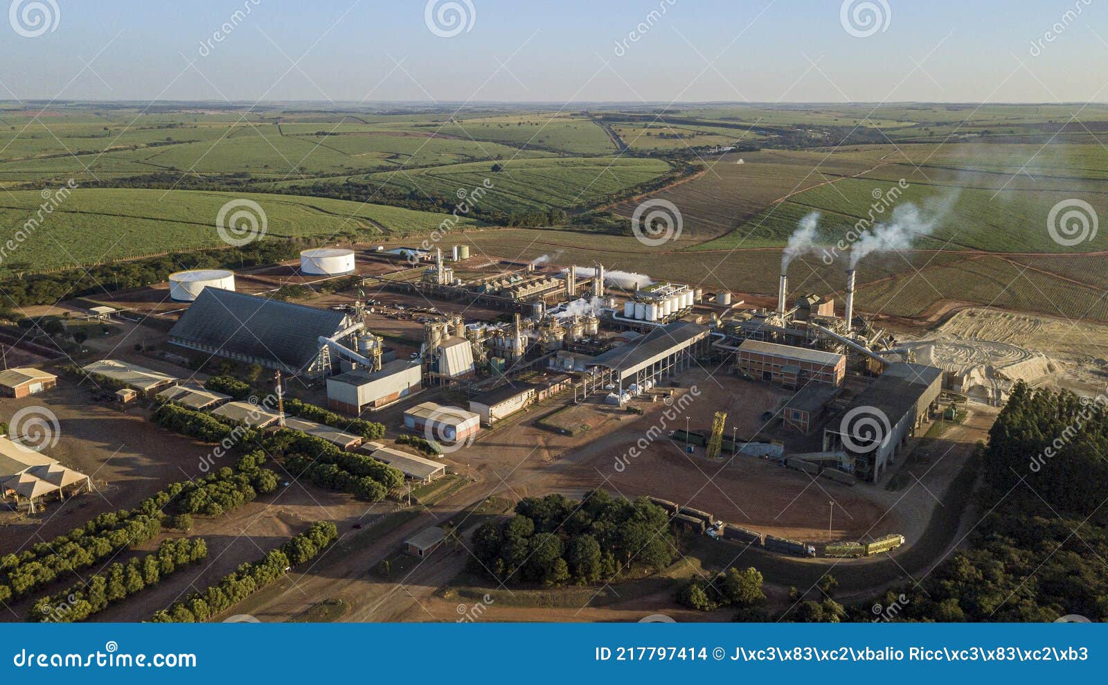 Aerial View of Large Biofuel Plant Stock Photo - Image of building ...