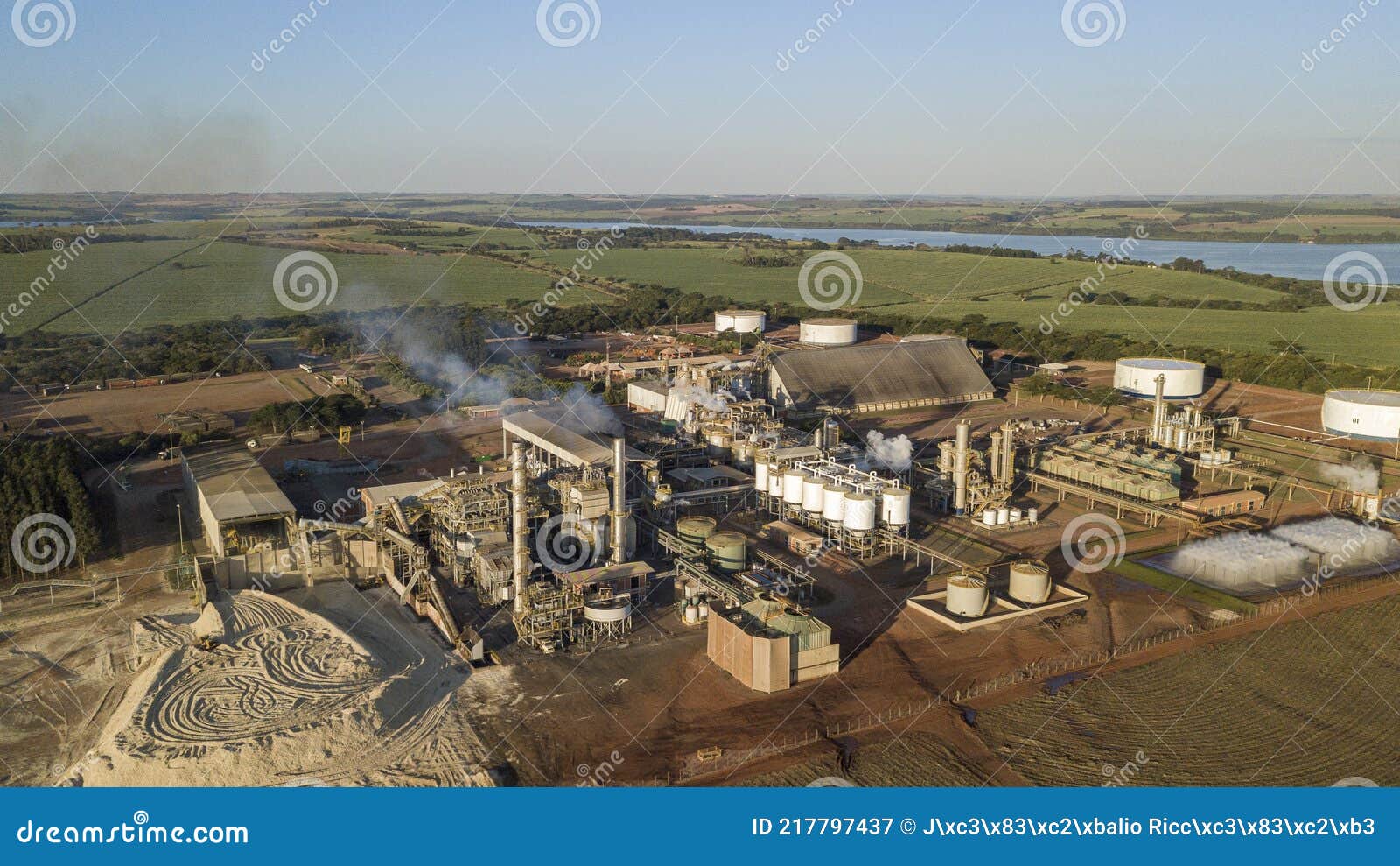 Aerial View of Large Biofuel Plant Stock Image - Image of reduction ...