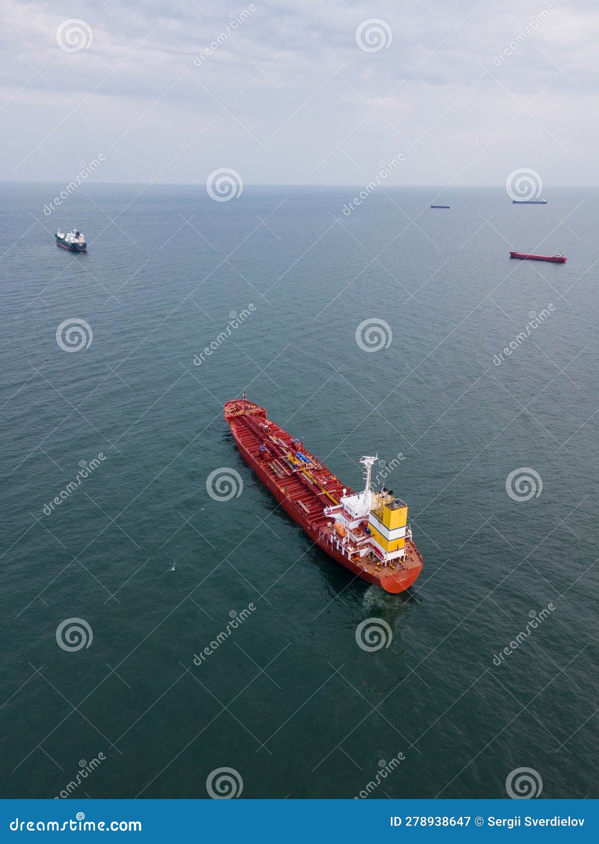 Aerial View of Large General Cargo Ship Bulk Carrier Stock Image ...