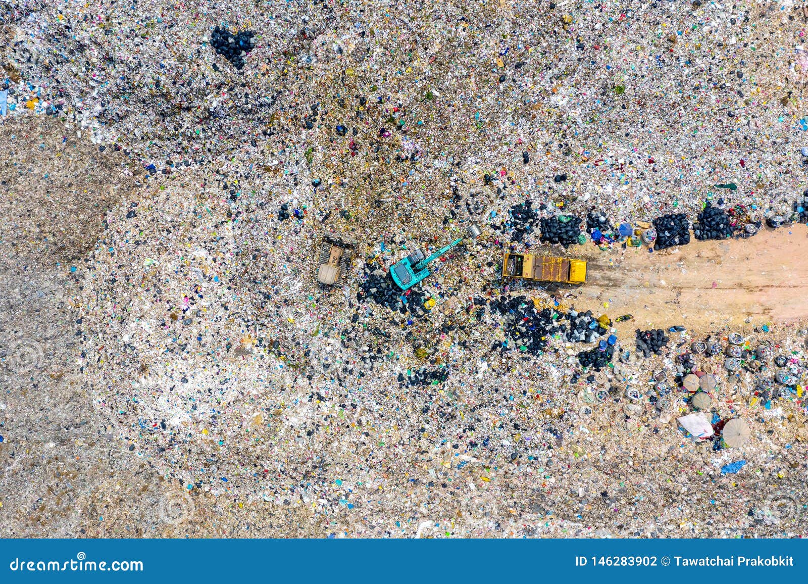 Large Landfill Of Garbage, Household Waste, Plastics And Other Things ...