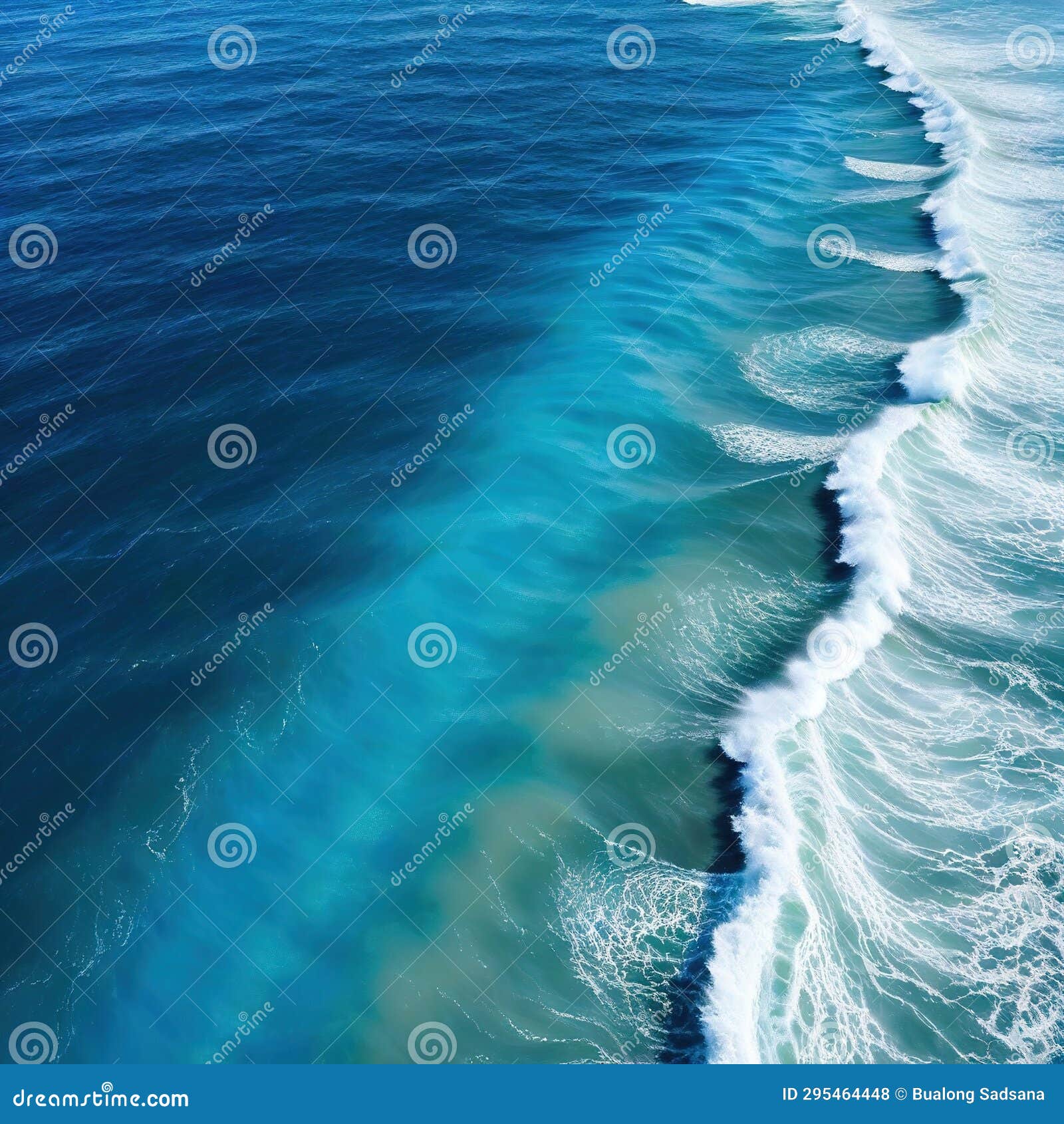 An Aerial View of a Large of Water with Stock Illustration ...