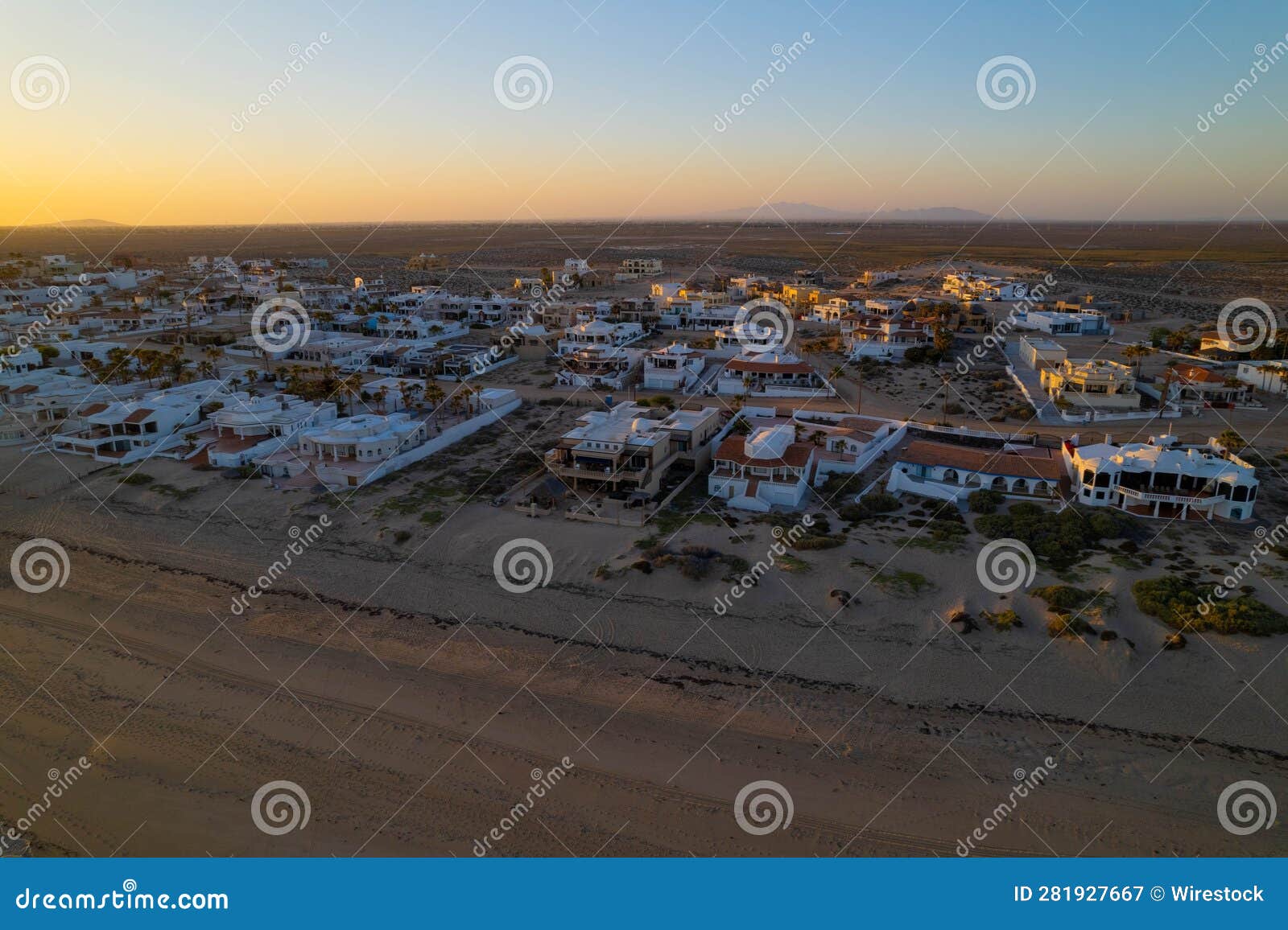 Aerial View of Las Conchas Beachfront in Puerto Penasco, Mexico. Stock ... Aerial View of Las Conchas Beachfront in Puerto Penasco, Mexico. Stock ...