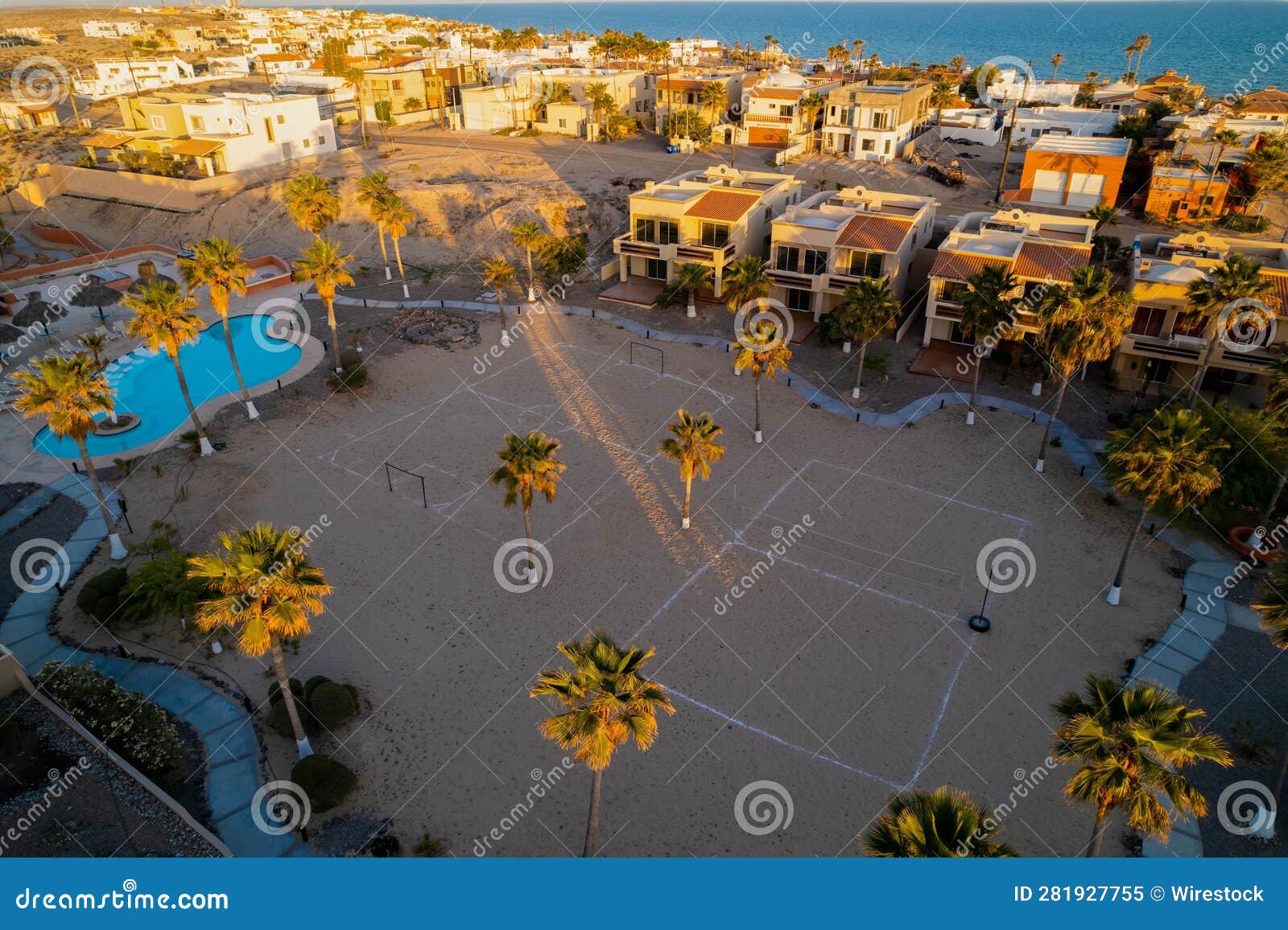 Aerial View of Las Conchas Beachfront in Puerto Penasco, Mexico. Stock ... Aerial View of Las Conchas Beachfront in Puerto Penasco, Mexico. Stock ...