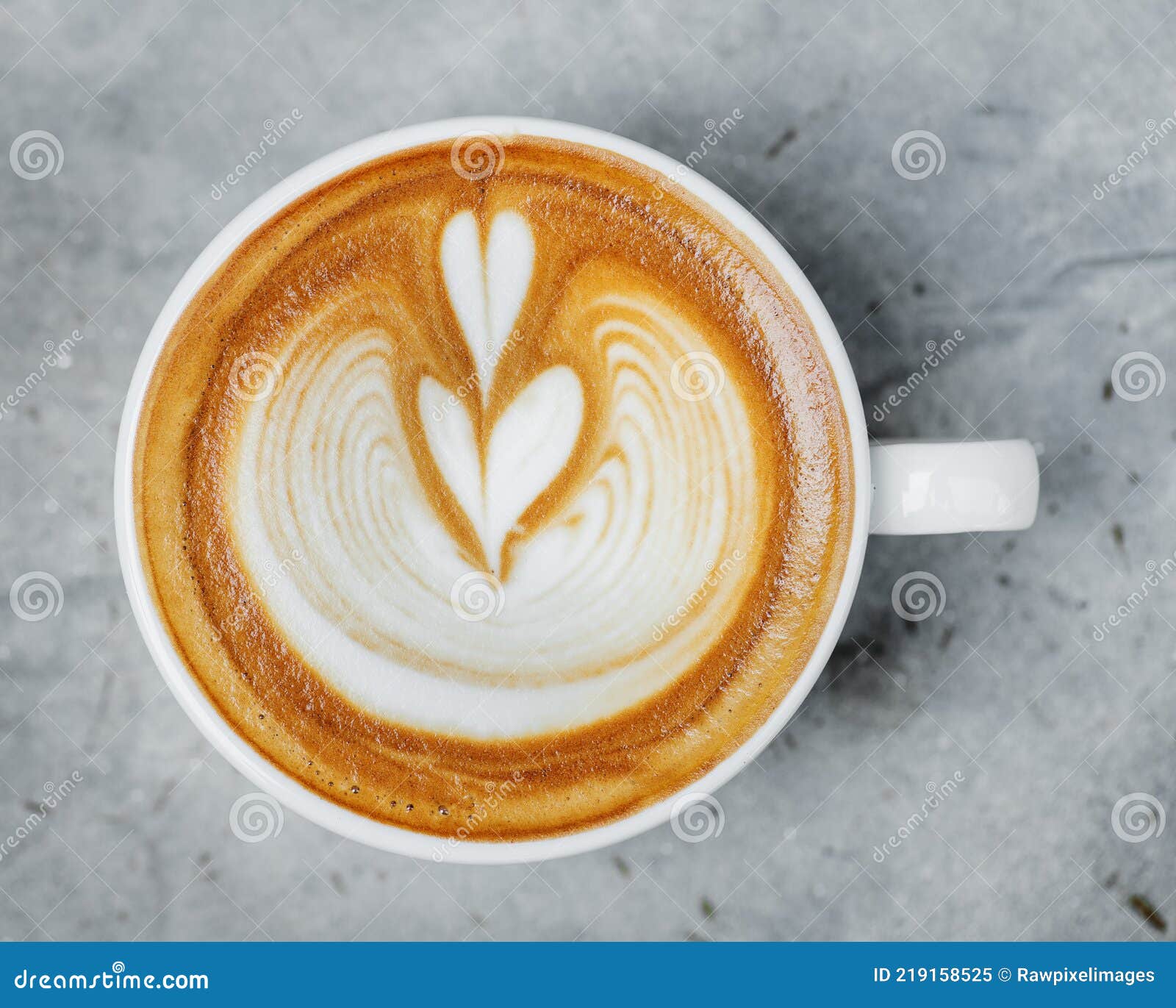 Aerial view of latte art stock image. Image of aerial - 219158525