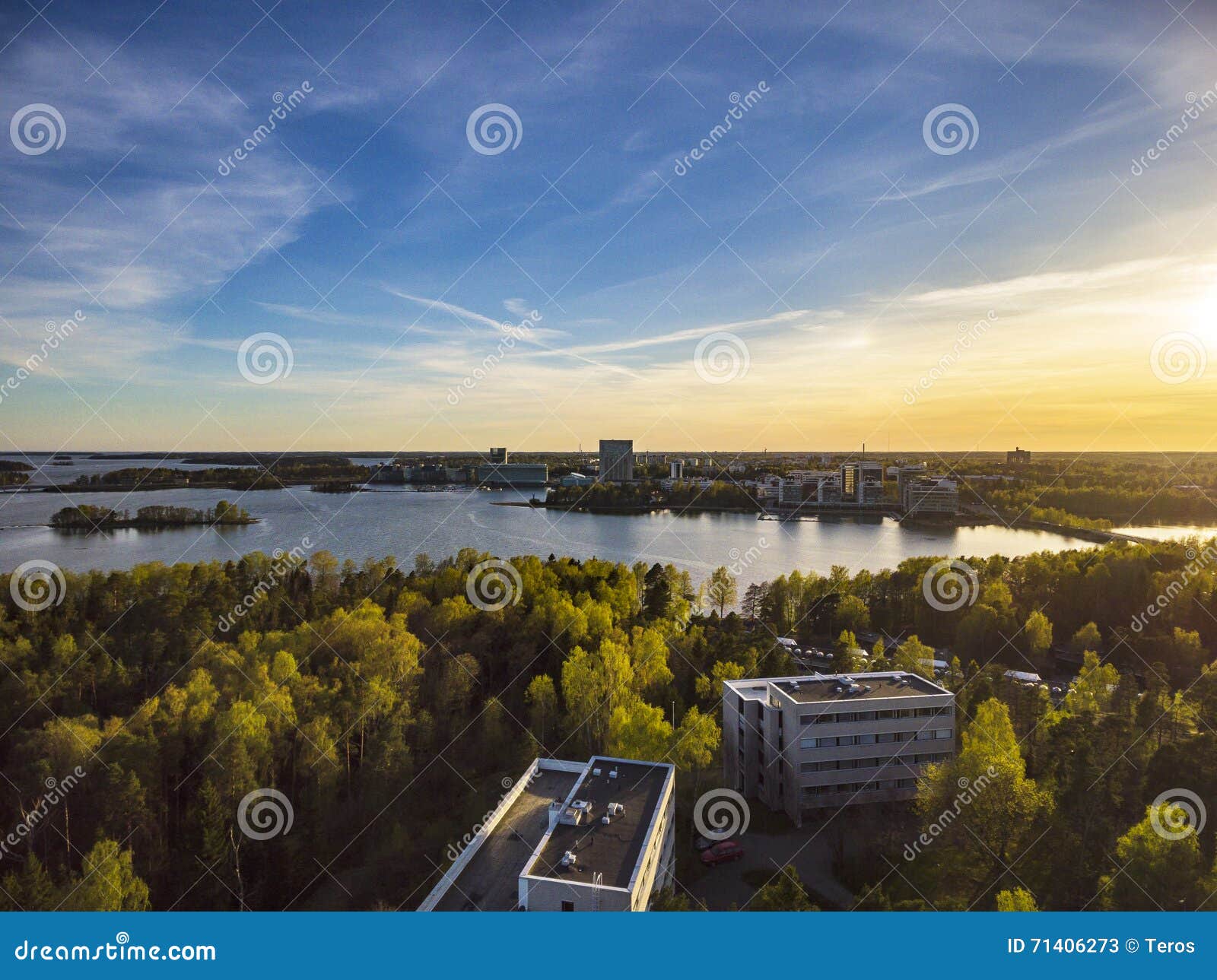 Aerial view of the lehtisa editorial stock photo. Image of apartment ...