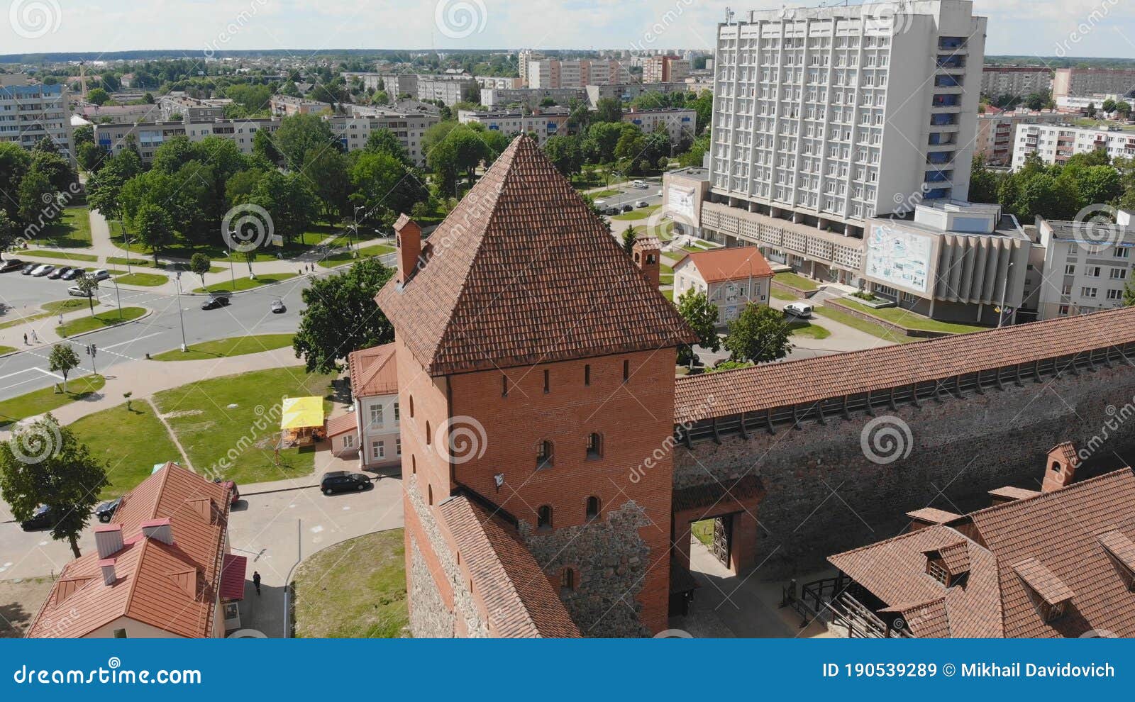 Aerial View of Lida Castle. the City of Lida. Belarus. Stock Image ...