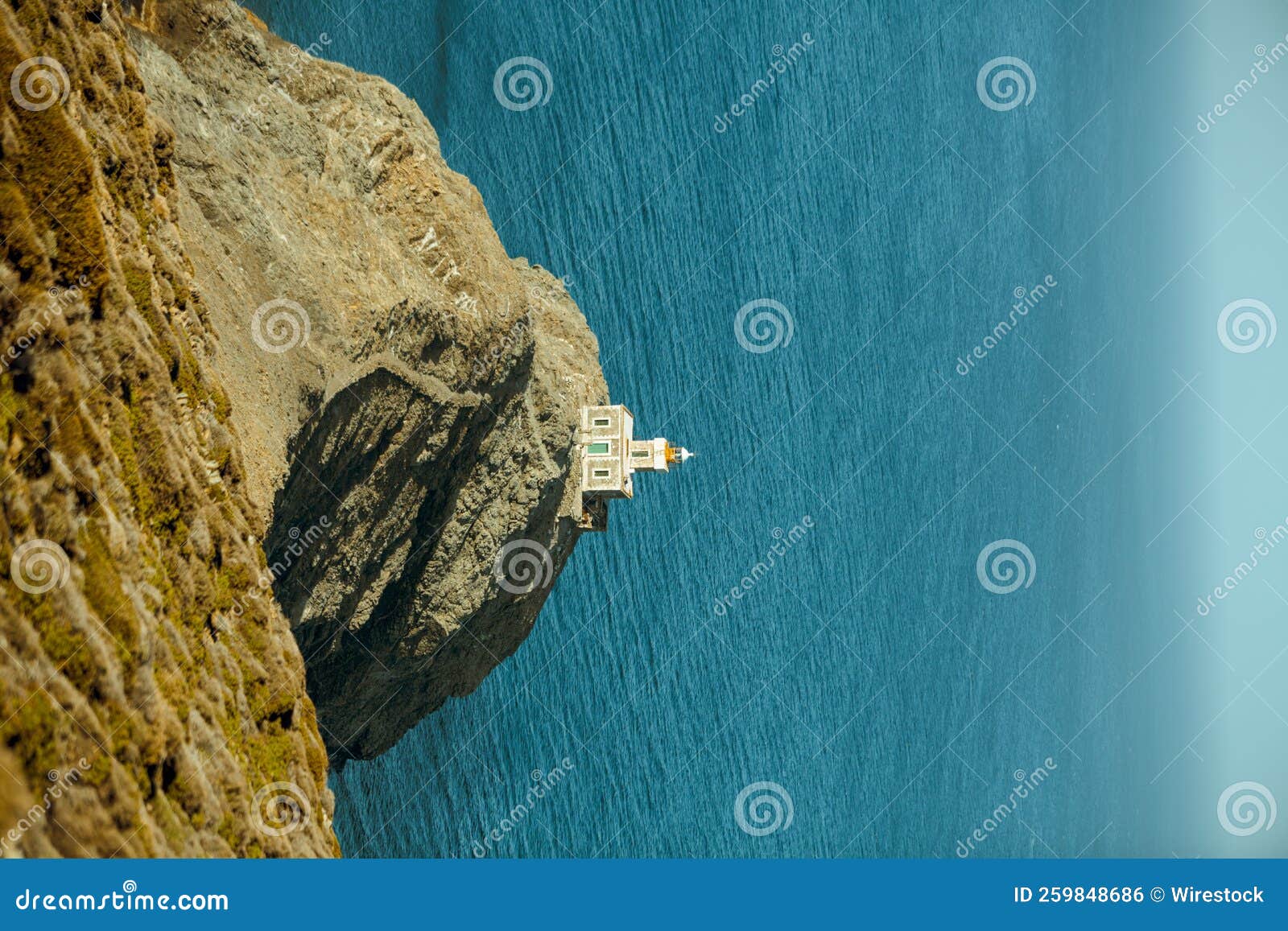 Aerial View of a Lighthouse Stock Photo - Image of high, seascape ...