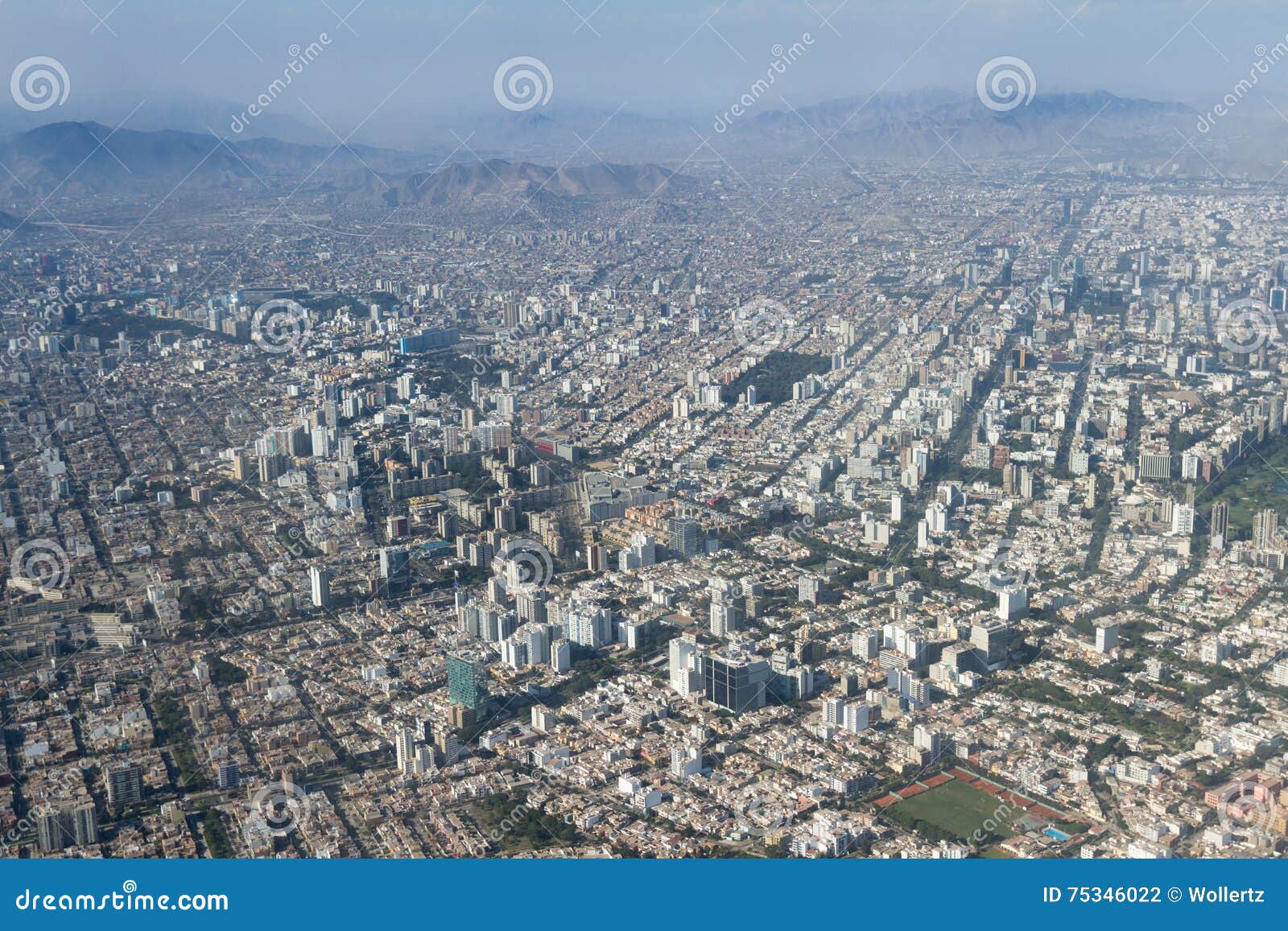 Aerial view of Lima Peru editorial photography. Image of birds - 75346022