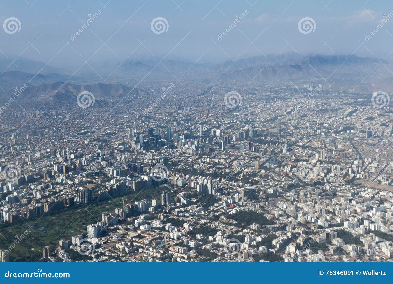 Aerial view of Lima Peru editorial photo. Image of flight - 75346091