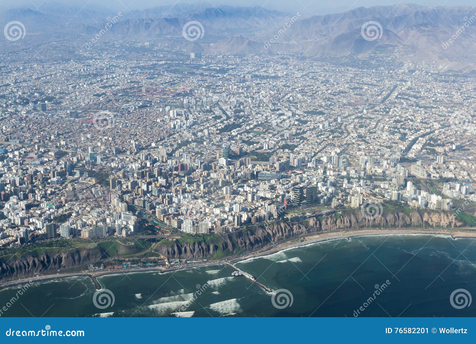 Aerial view of Lima Peru editorial photo. Image of hotels - 76582201