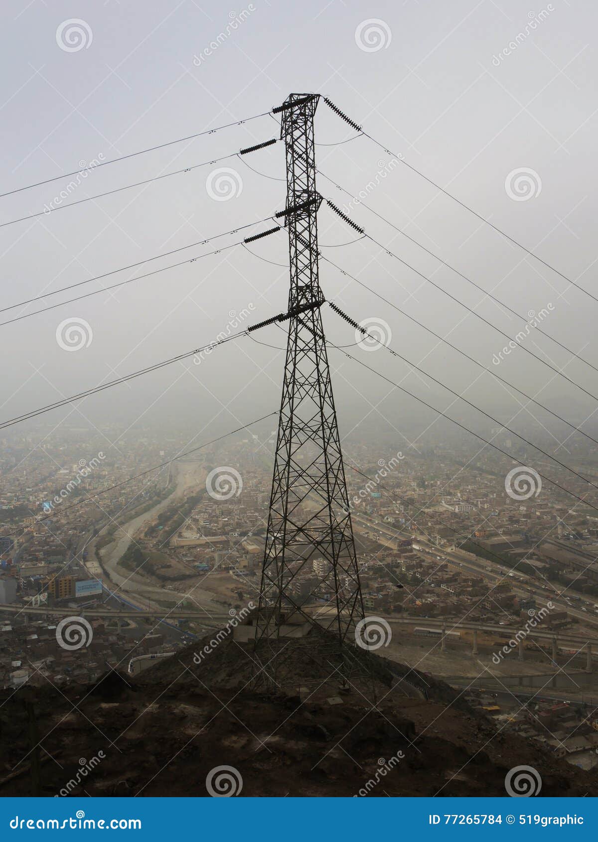 Aerial view of Lima. editorial stock image. Image of july - 77265784