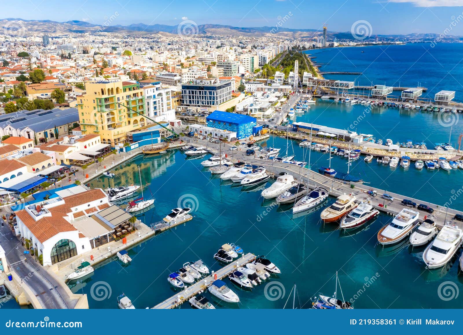 Aerial View of Limassol Marina and Surroundings Stock Image - Image of ...