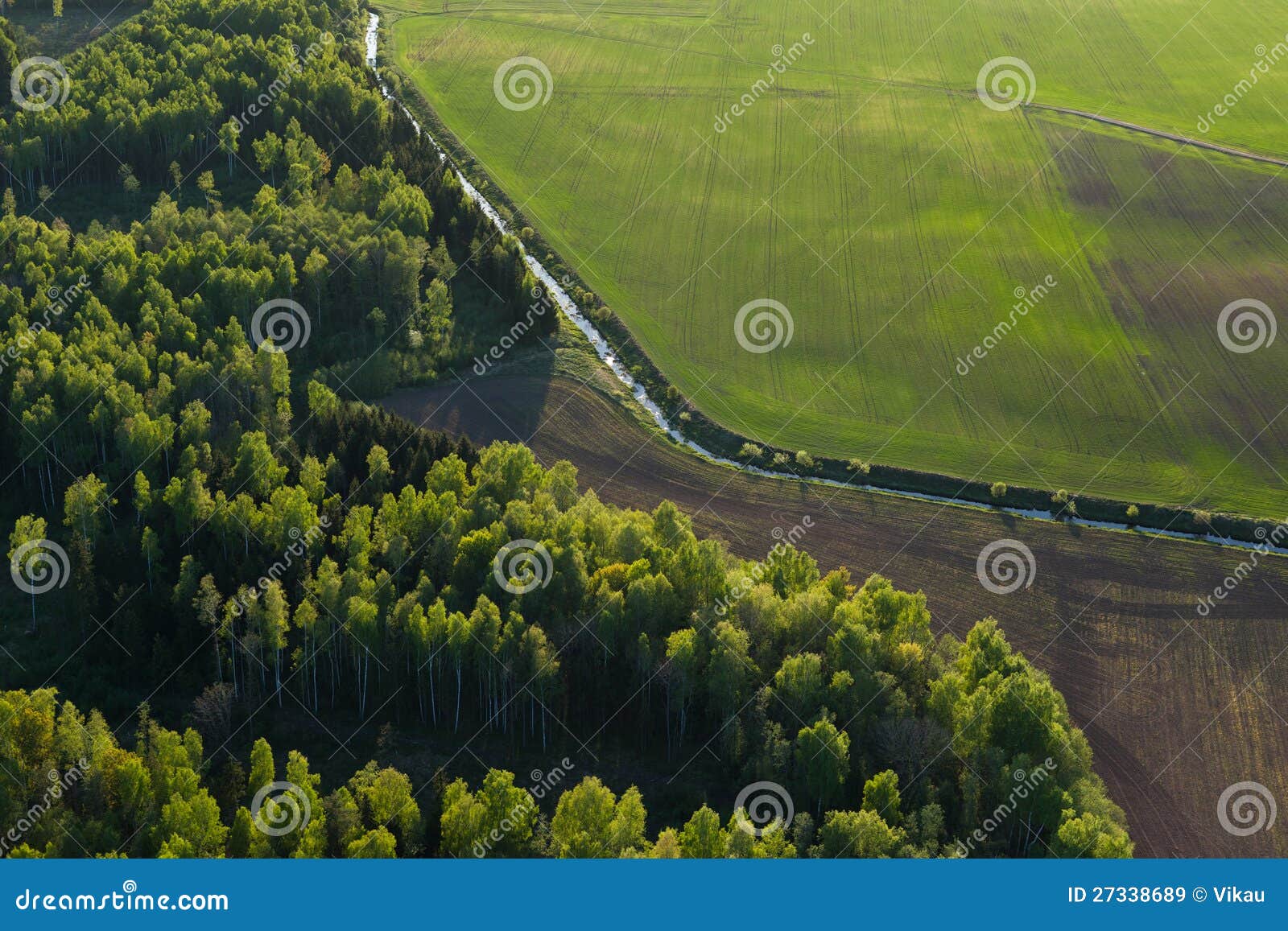 Aerial View of Lithuanian Countryside Stock Image - Image of aerial ...