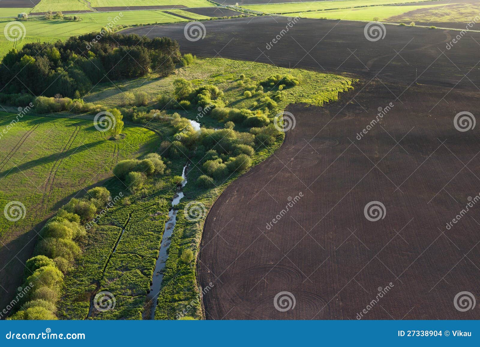 Aerial View of Lithuanian Countryside Stock Photo - Image of bush ...