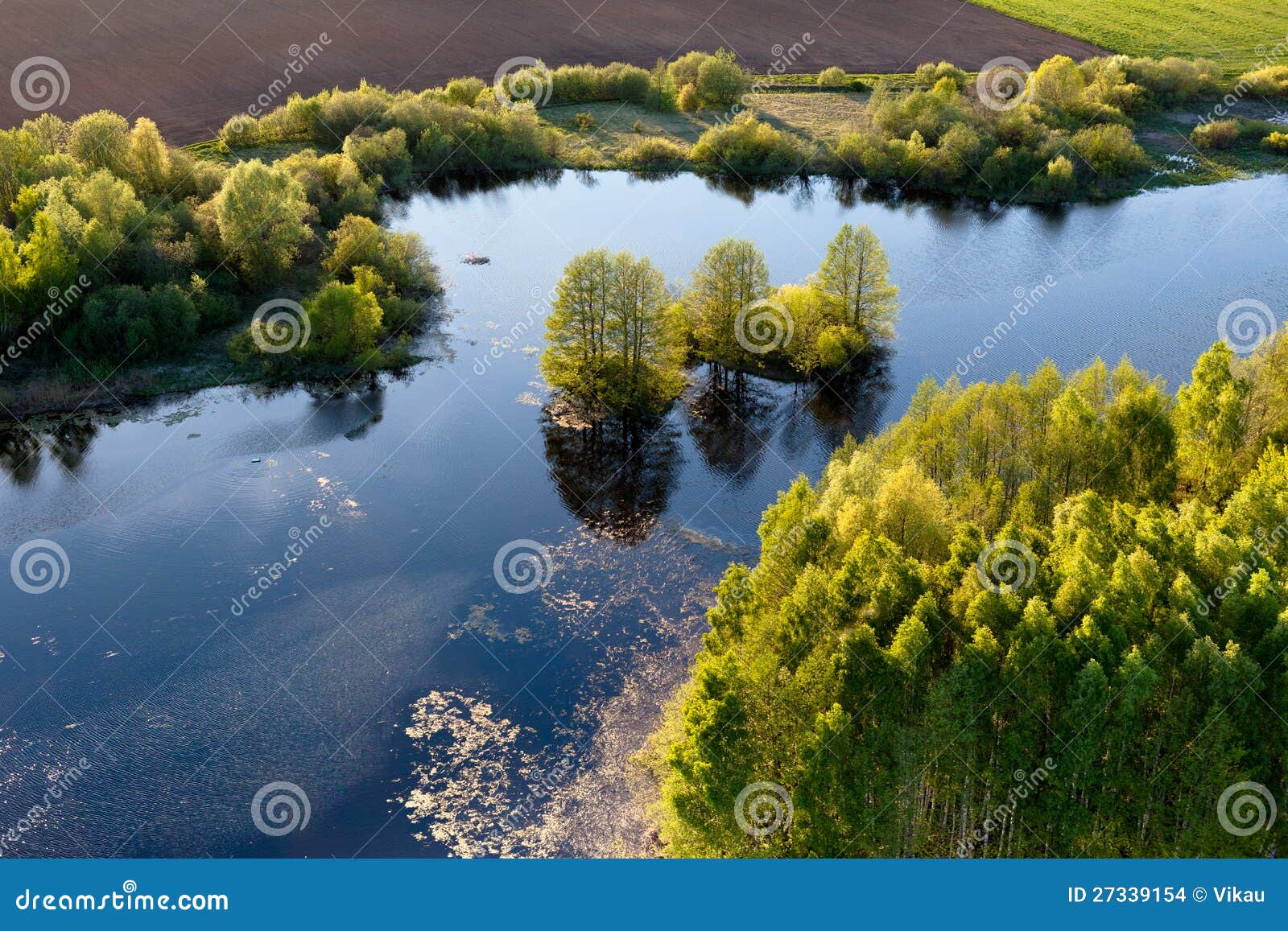 Aerial View of Lithuanian Countryside Stock Photo - Image of farmland ...