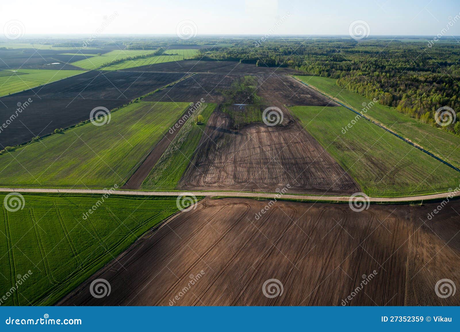 Aerial View of Lithuanian Countryside at Spring Stock Image - Image of ...