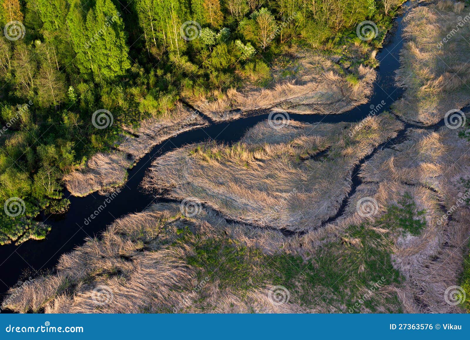 Aerial View of Lithuanian Countryside at Spring Stock Photo - Image of ...