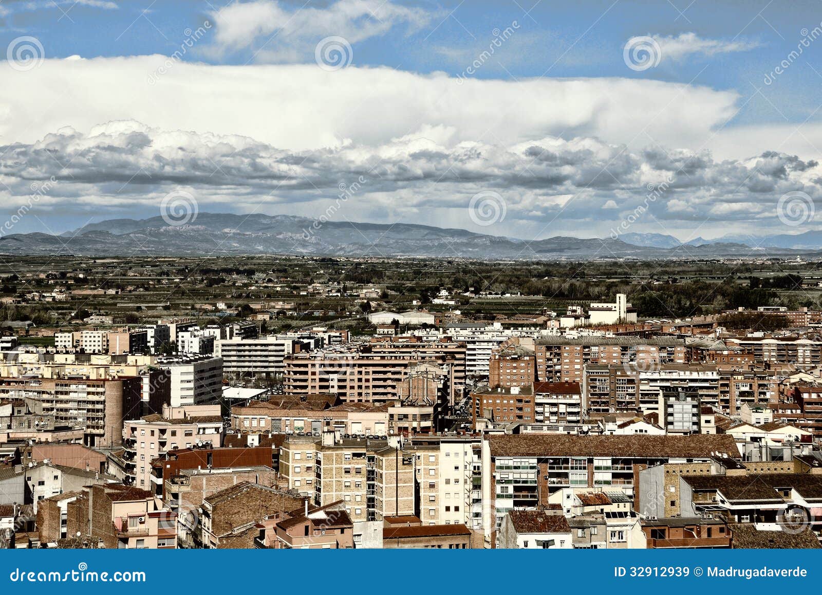 Aerial View of Lleida, Spain Stock Image - Image of building, medieval ...