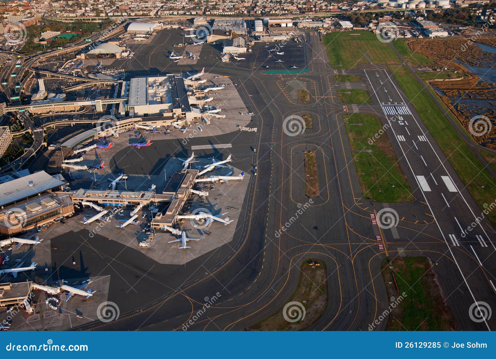 Aerial View of Logan Airport Editorial Image - Image of city ...