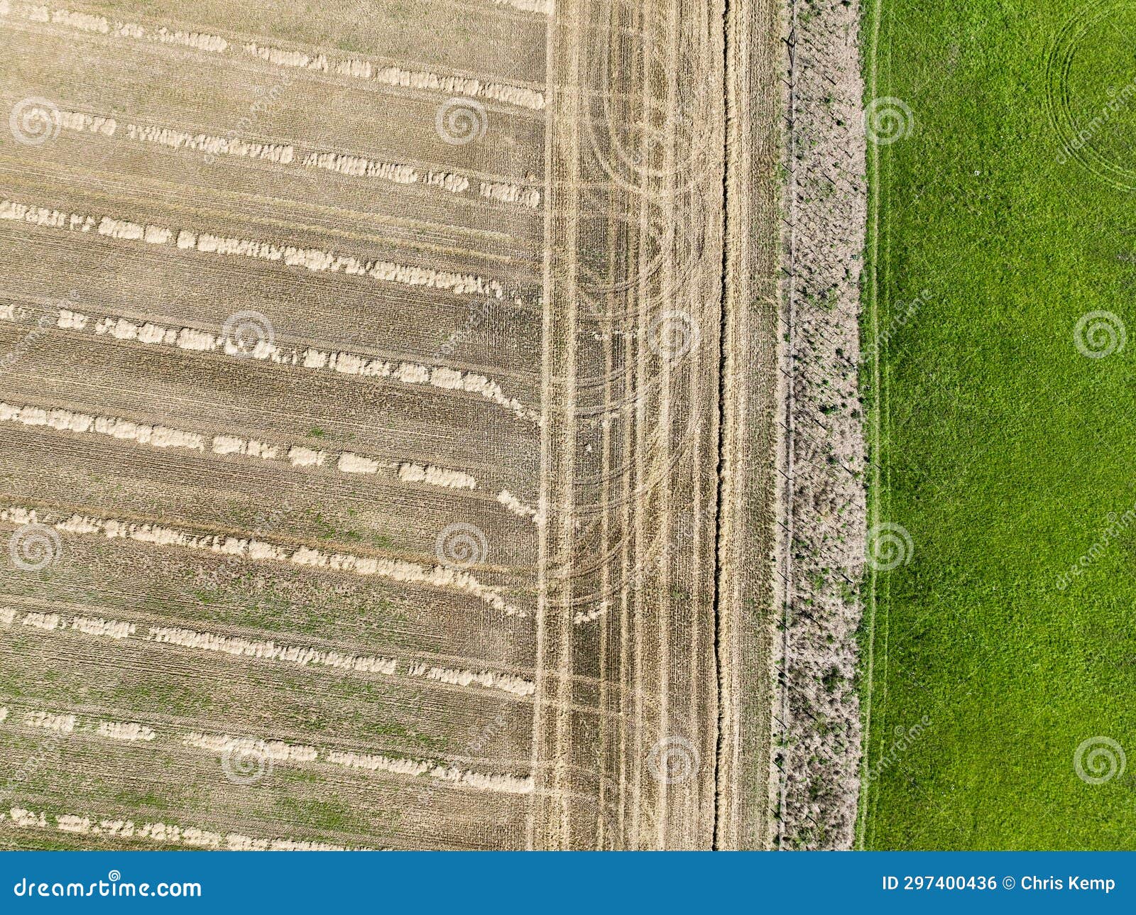 Aerial View Looking Directly Down on a Arable Field Stock Photo - Image ...
