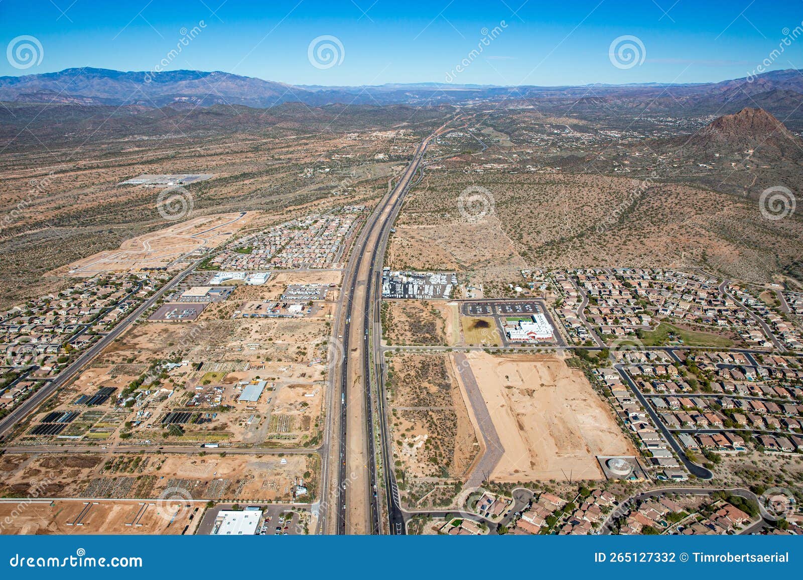 Aerial View from Above Anthem, Arizona Stock Photo - Image of hills ...