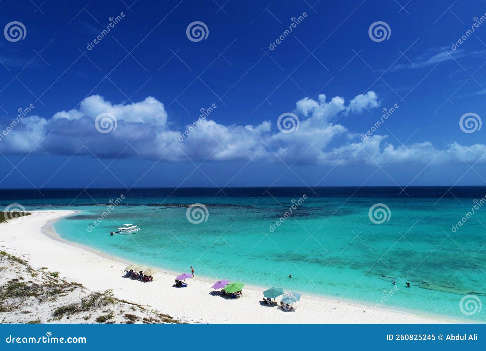 Aerial View of Los Roques Island and Beach Stock Image - Image of coast ...