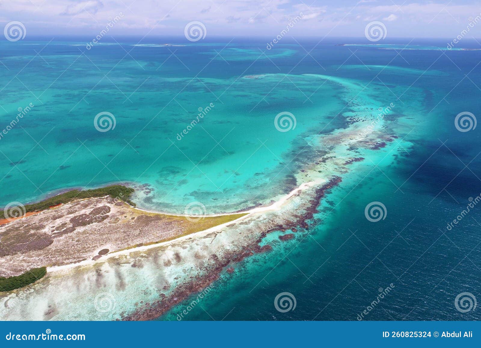 Aerial View of Los Roques Island and Beach Stock Photo - Image of coast ...