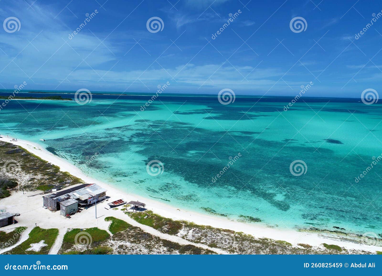 Aerial View of Los Roques Island and Beach Stock Image - Image of view ...