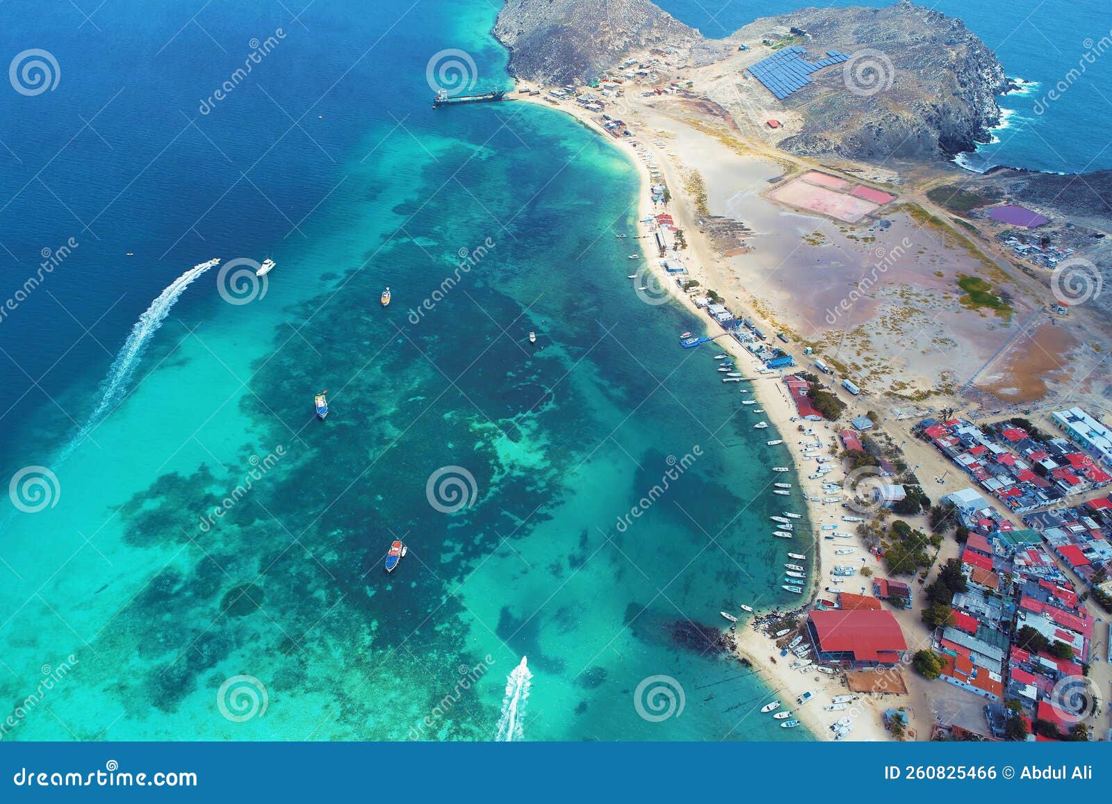 Aerial View of Los Roques Island and Beach Stock Photo - Image of ...