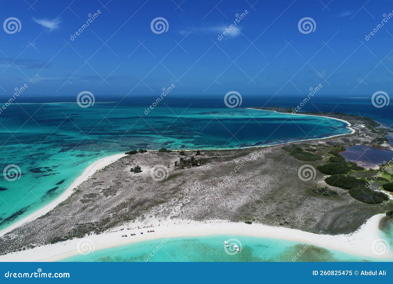 Aerial View of Los Roques Island and Beach Stock Image - Image of cloud ...