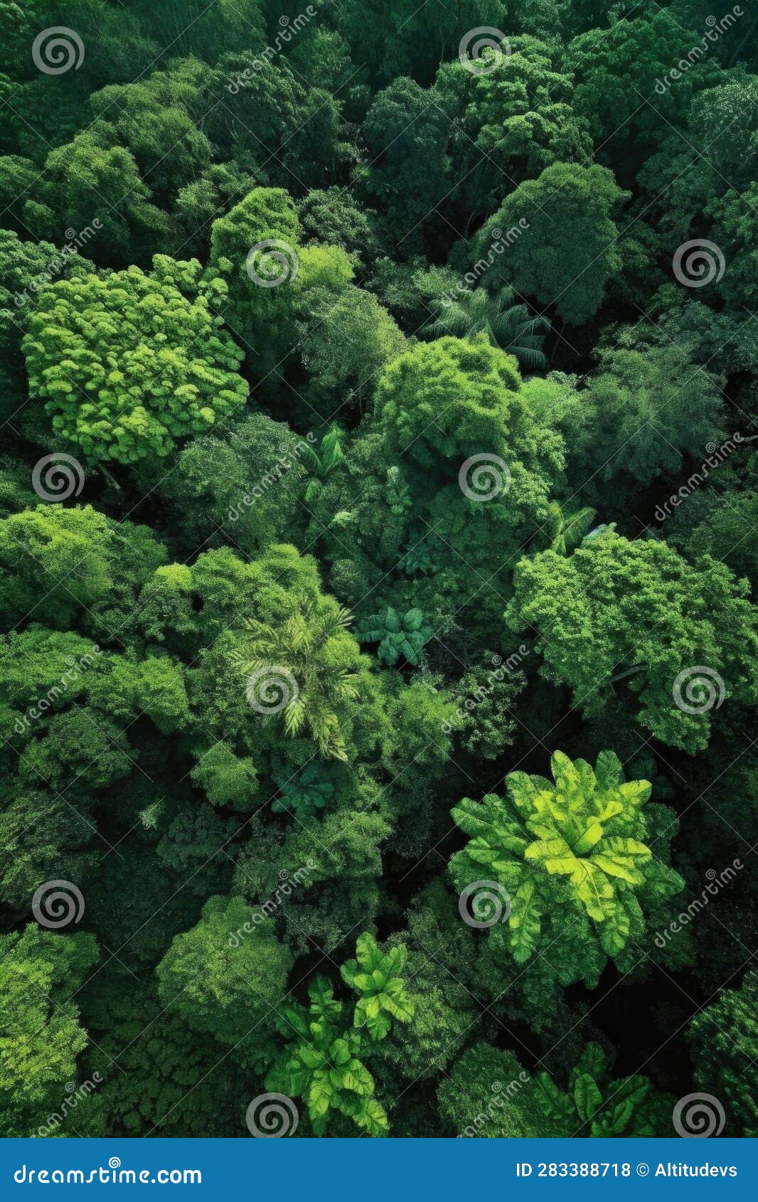 Aerial View of a Lush Tree Canopy Stock Photo - Image of natural ...