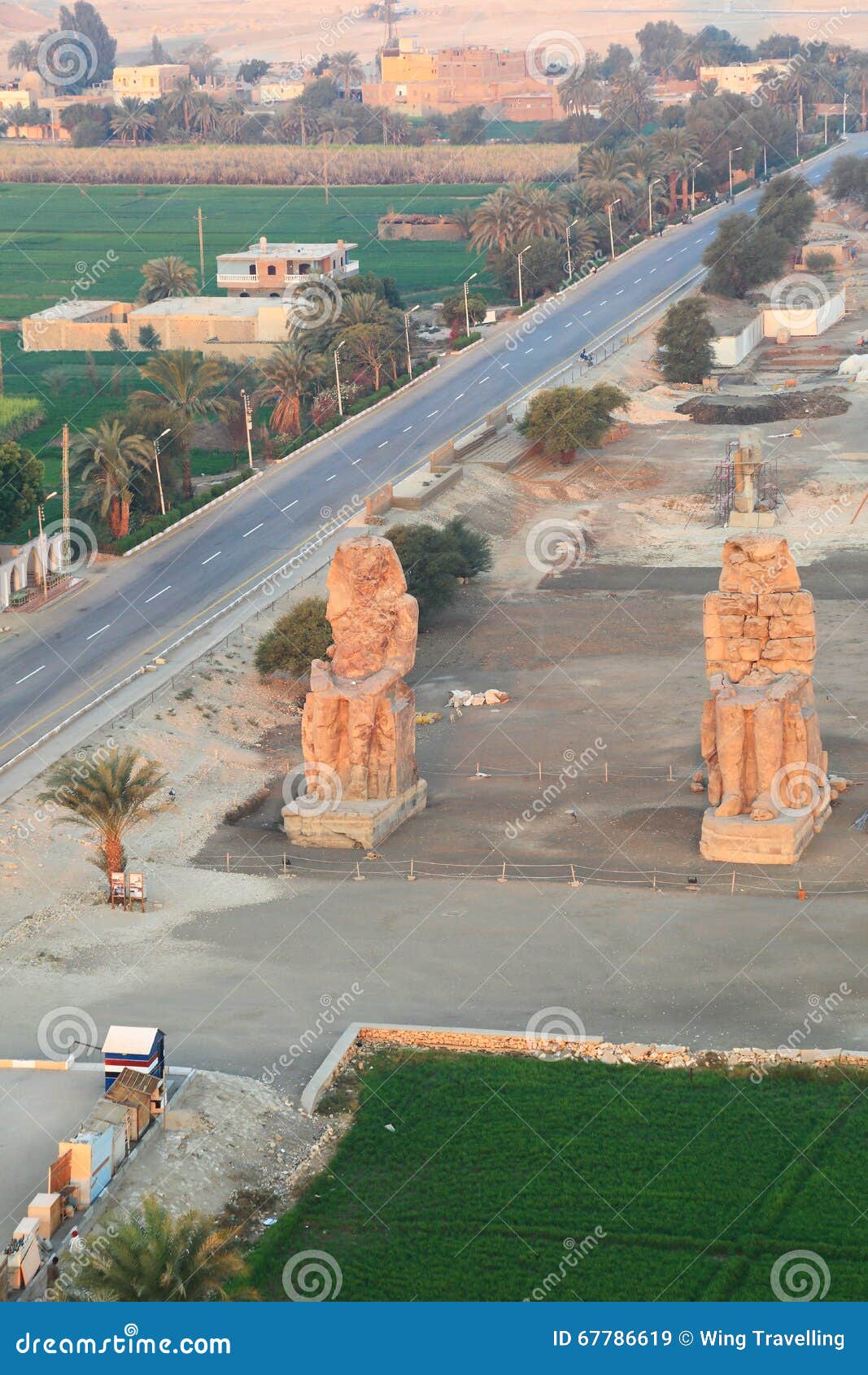 Aerial View of Luxor in Egypt Stock Image - Image of valley, balloon ...