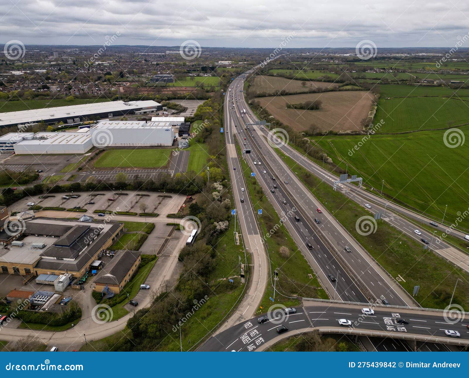 Aerial View of Coventry M6 J3 from a Drone. Stock Photo - Image of ...