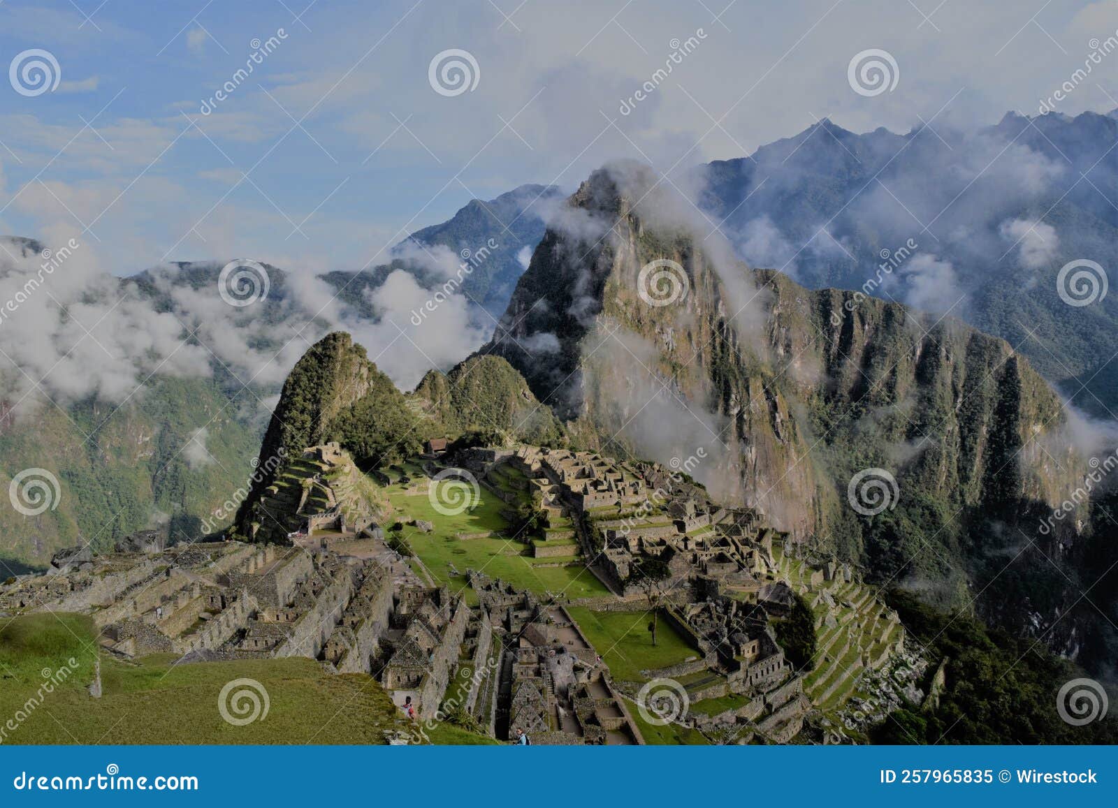 Aerial View of Machu Picchu Stock Image - Image of picchu, architecture ...
