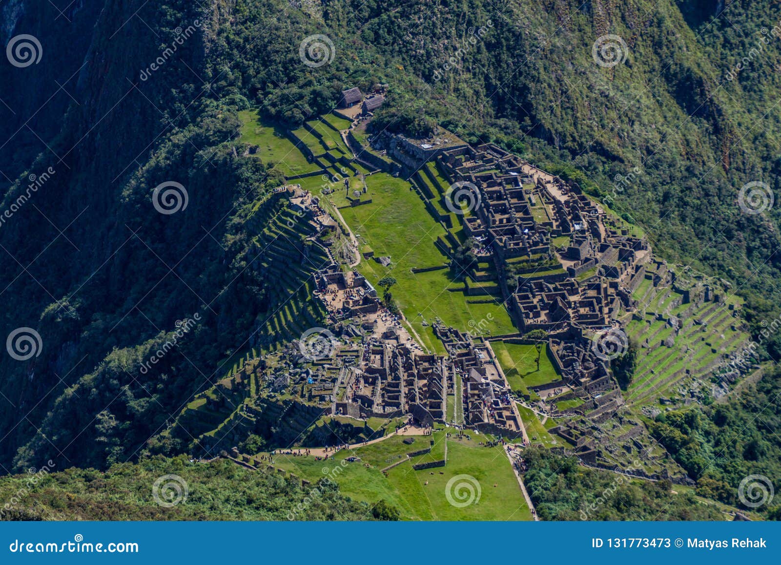 Aerial View of Machu Picchu Stock Image - Image of ancient, picchu ...