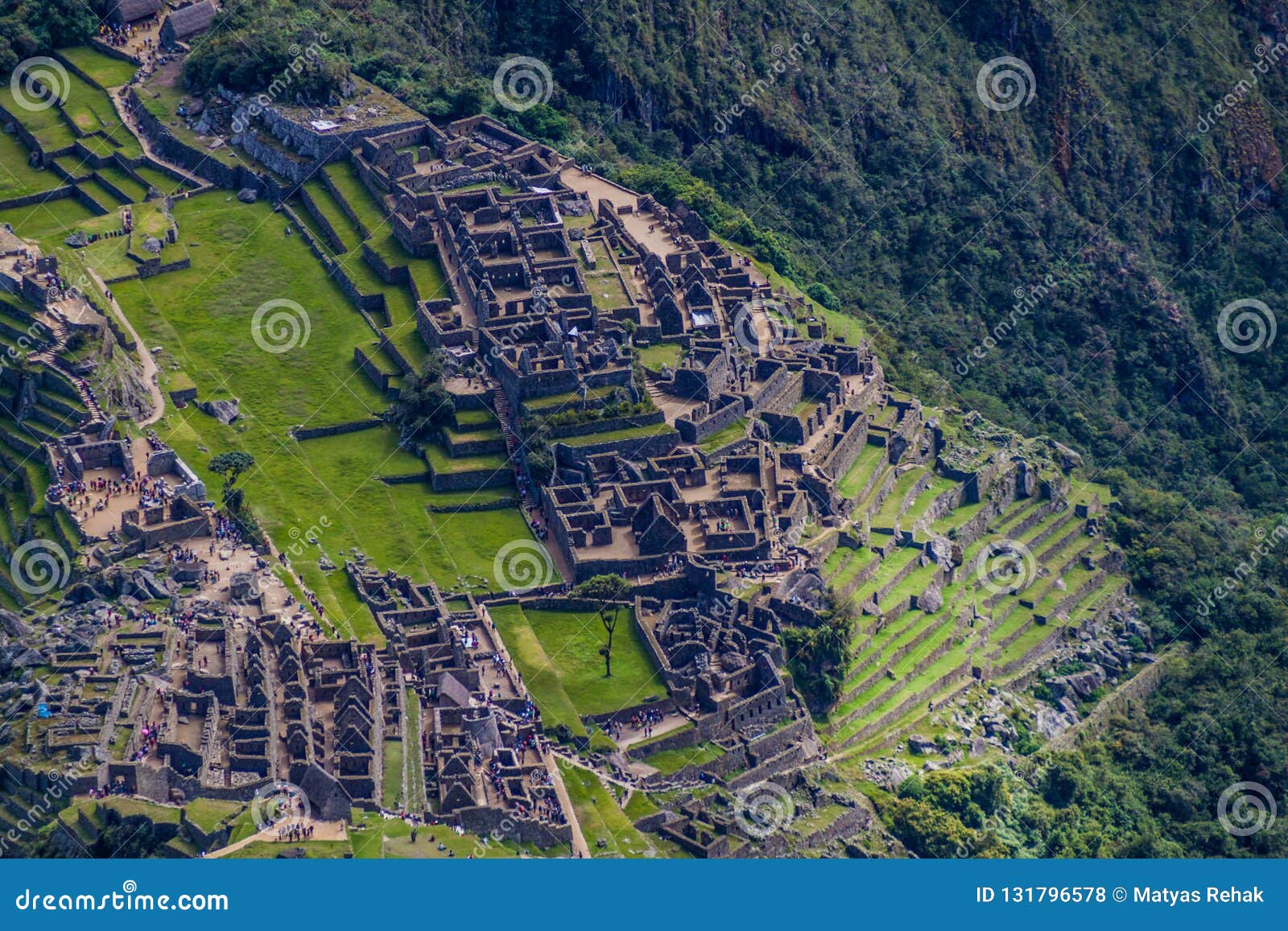 Aerial View of Machu Picchu Stock Photo - Image of machupicchu, peru ...