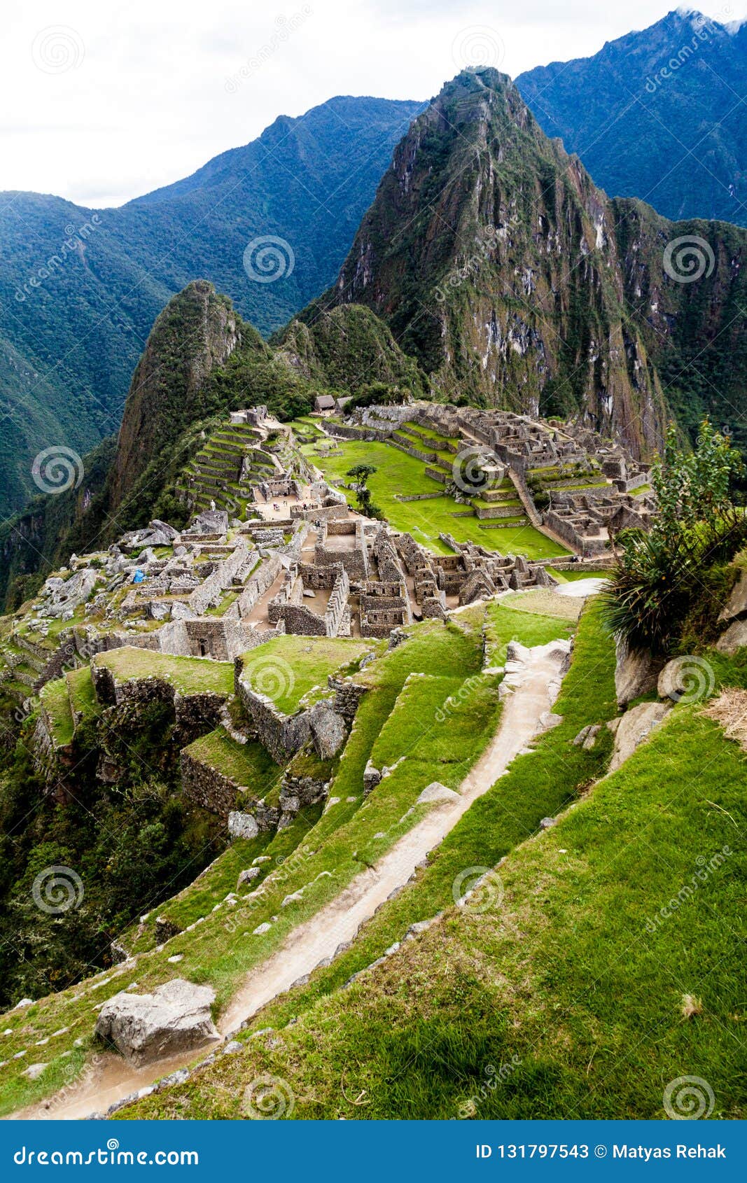 Aerial View of Machu Picchu Ruins Stock Image - Image of temple, stone ...