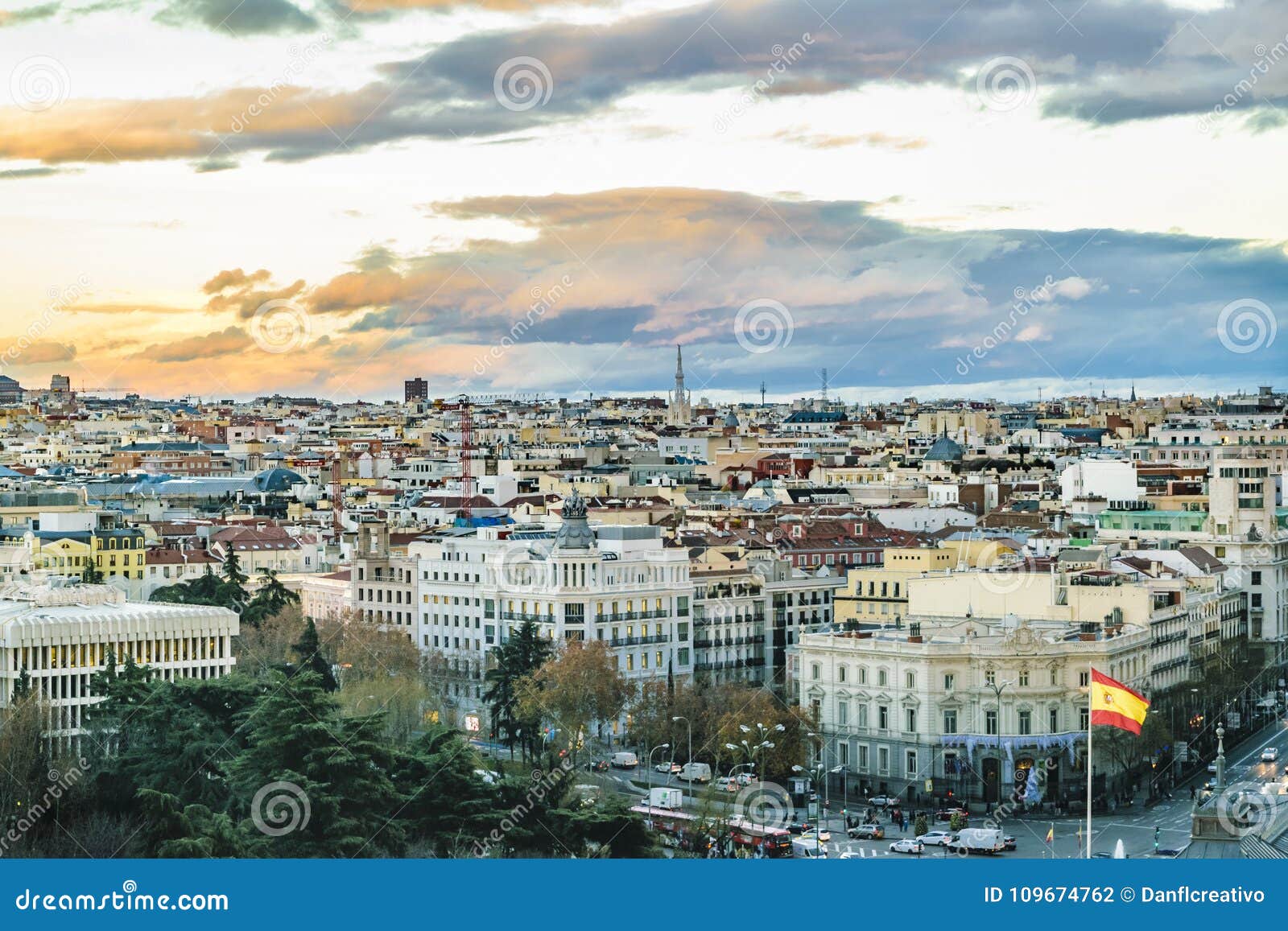 Aerial View Madrid Cityscape Stock Photo - Image of spain, destination ... Aerial View Madrid Cityscape Stock Photo - Image of spain, destination ...