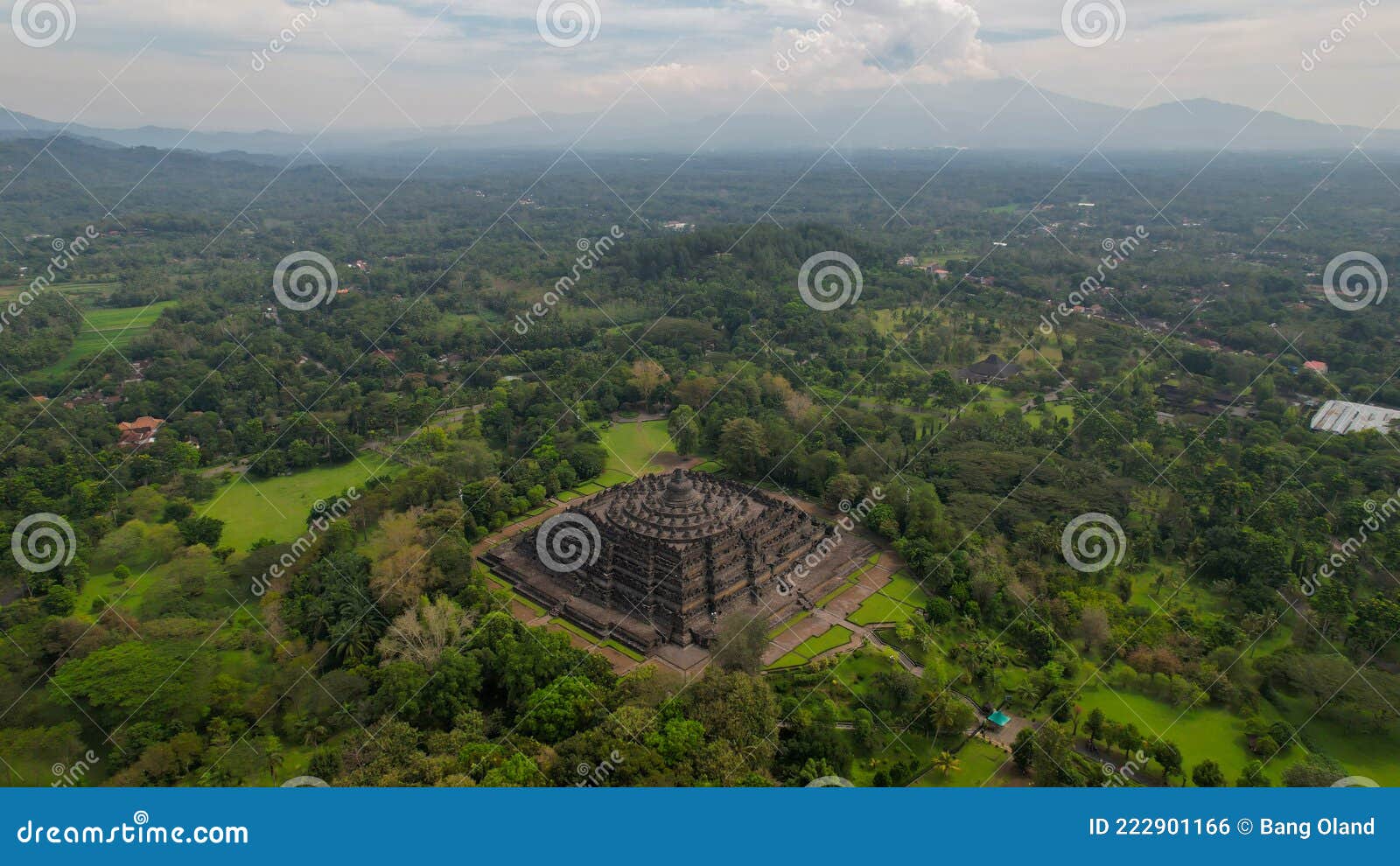 Aerial View of the Magnificent Borobudur Temple. the World`s Largest ...