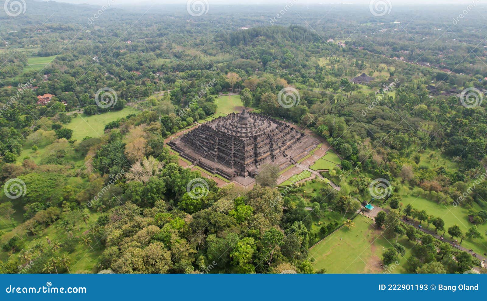 Aerial View of the Magnificent Borobudur Temple. the World`s Largest ...