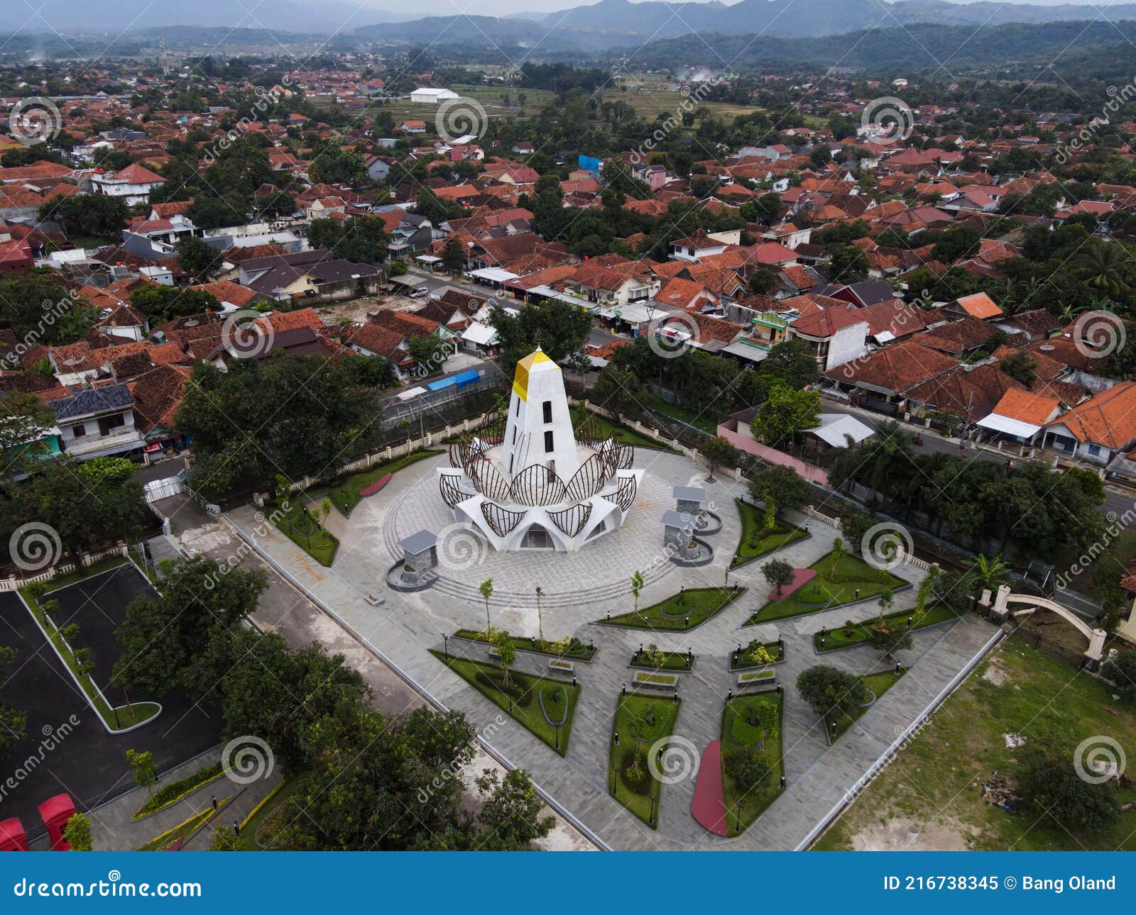 Aerial View of Majalengka Monument on the Park in West Java. Majalengka ...