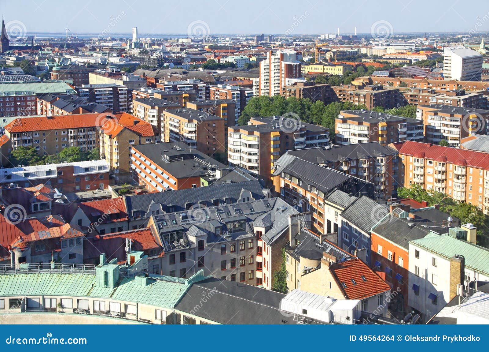 Aerial View of Malmo City, Sweden Stock Photo - Image of scandinavia ...