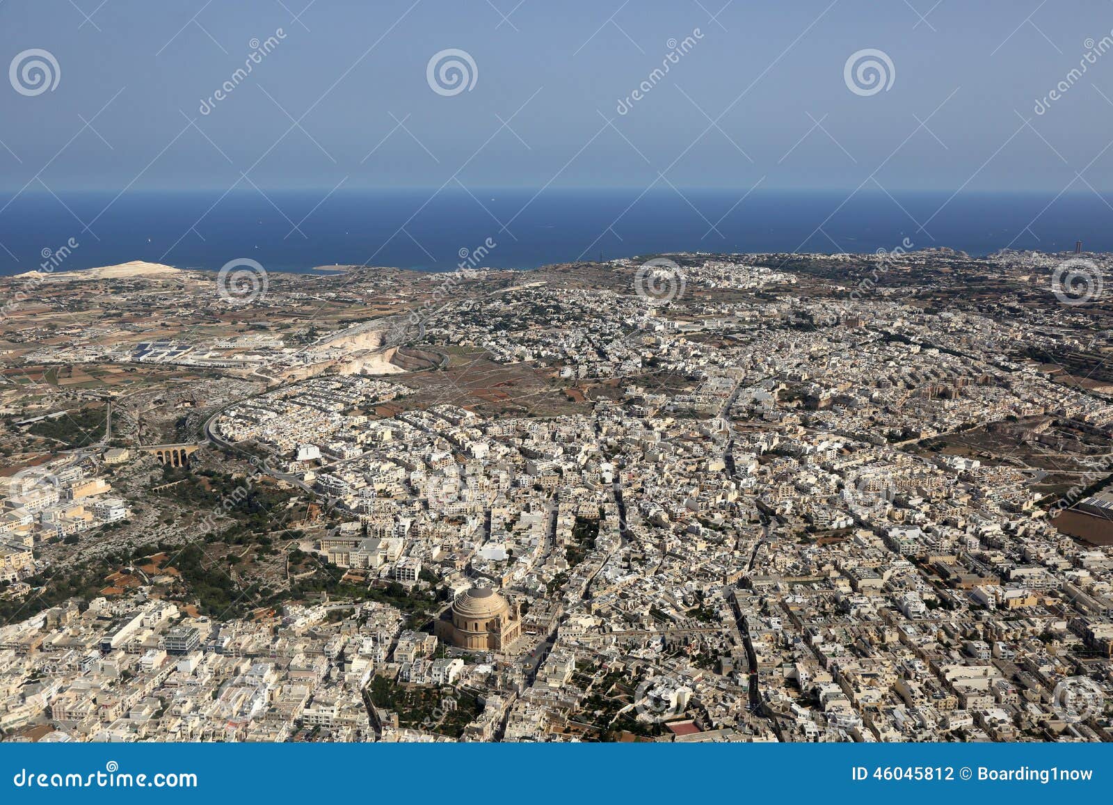 Aerial View of Malta Island Stock Photo - Image of horizon, view: 46045812