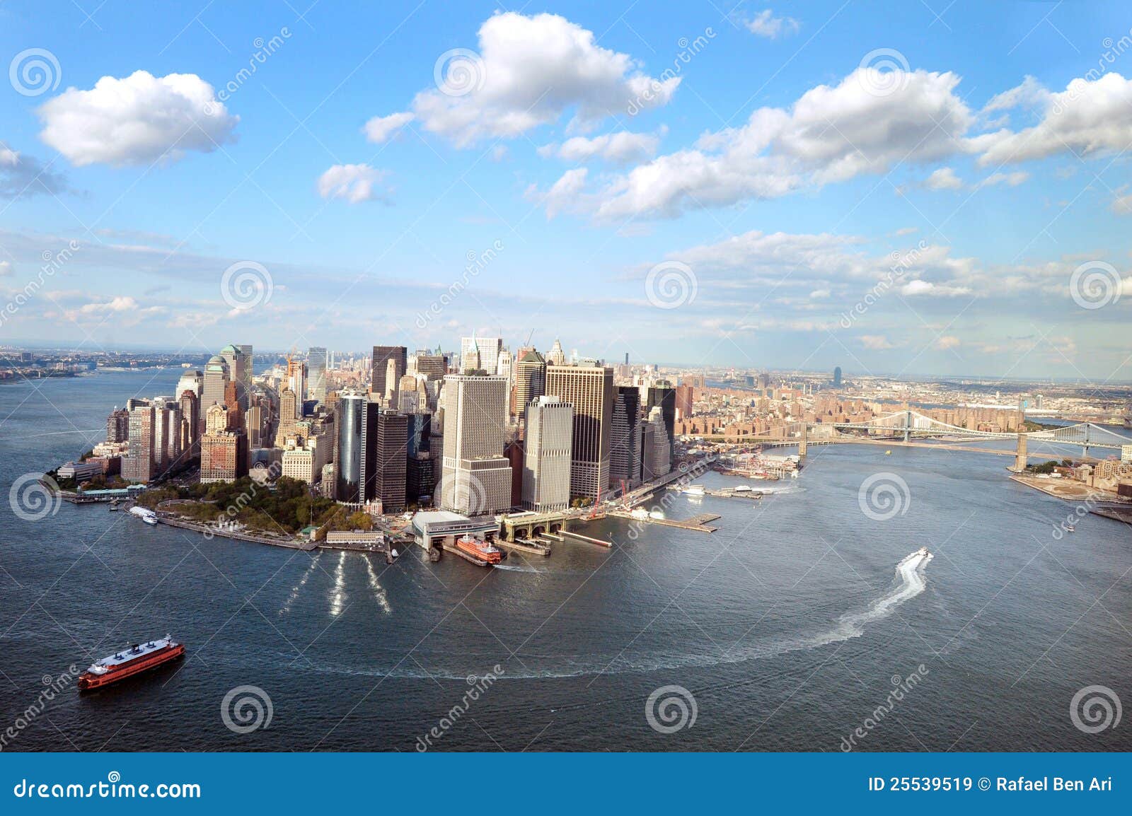Aerial view of Manhattan stock image. Image of aerial - 25539519