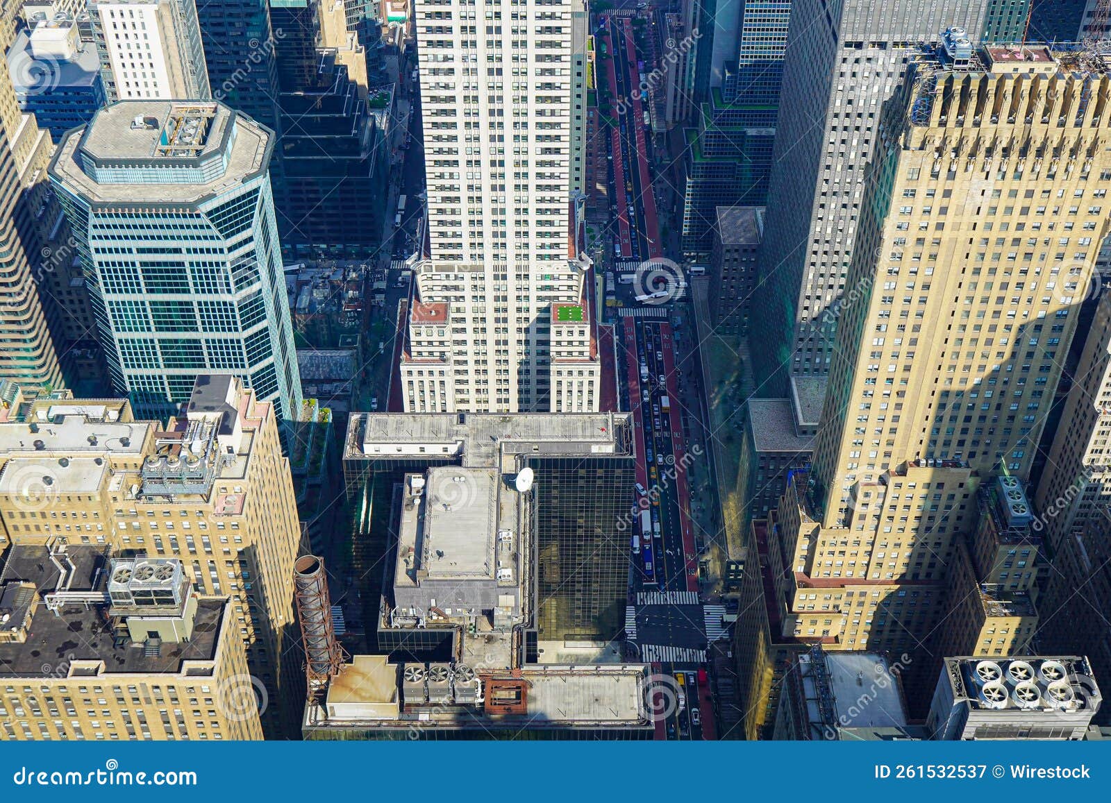 Aerial View of Manhattan, NYC Stock Image - Image of urban, buildings ...
