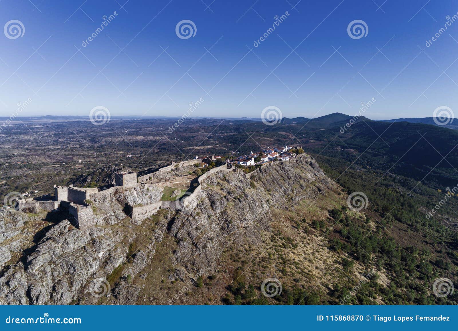 Aerial View of the Marvao Village in Alentejo, Portugal; Stock Photo ... Aerial View of the Marvao Village in Alentejo, Portugal; Stock Photo ...