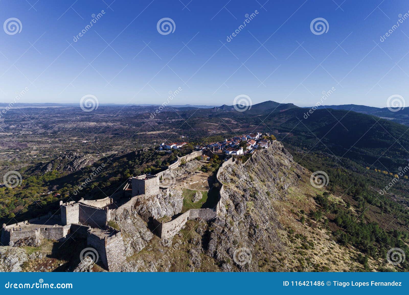 Aerial View of the Marvao Village in Alentejo, Portugal; Stock Photo ... Aerial View of the Marvao Village in Alentejo, Portugal; Stock Photo ...