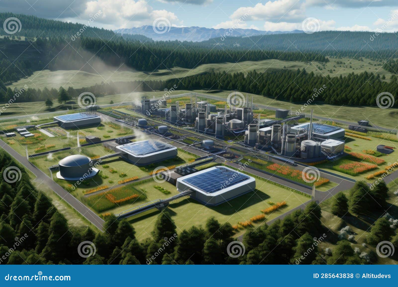 Aerial View of Massive Energy Storage Facility Stock Photo - Image of ...