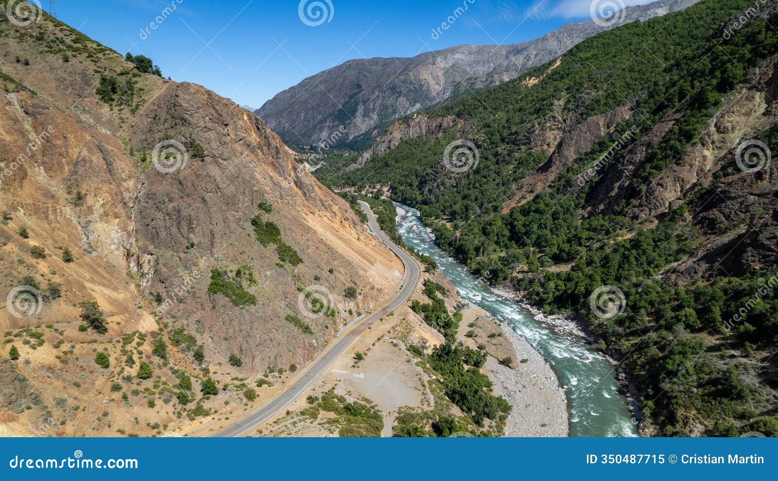 Maule River As It Passes Through The City Of Talca, Chile Royalty-Free ...